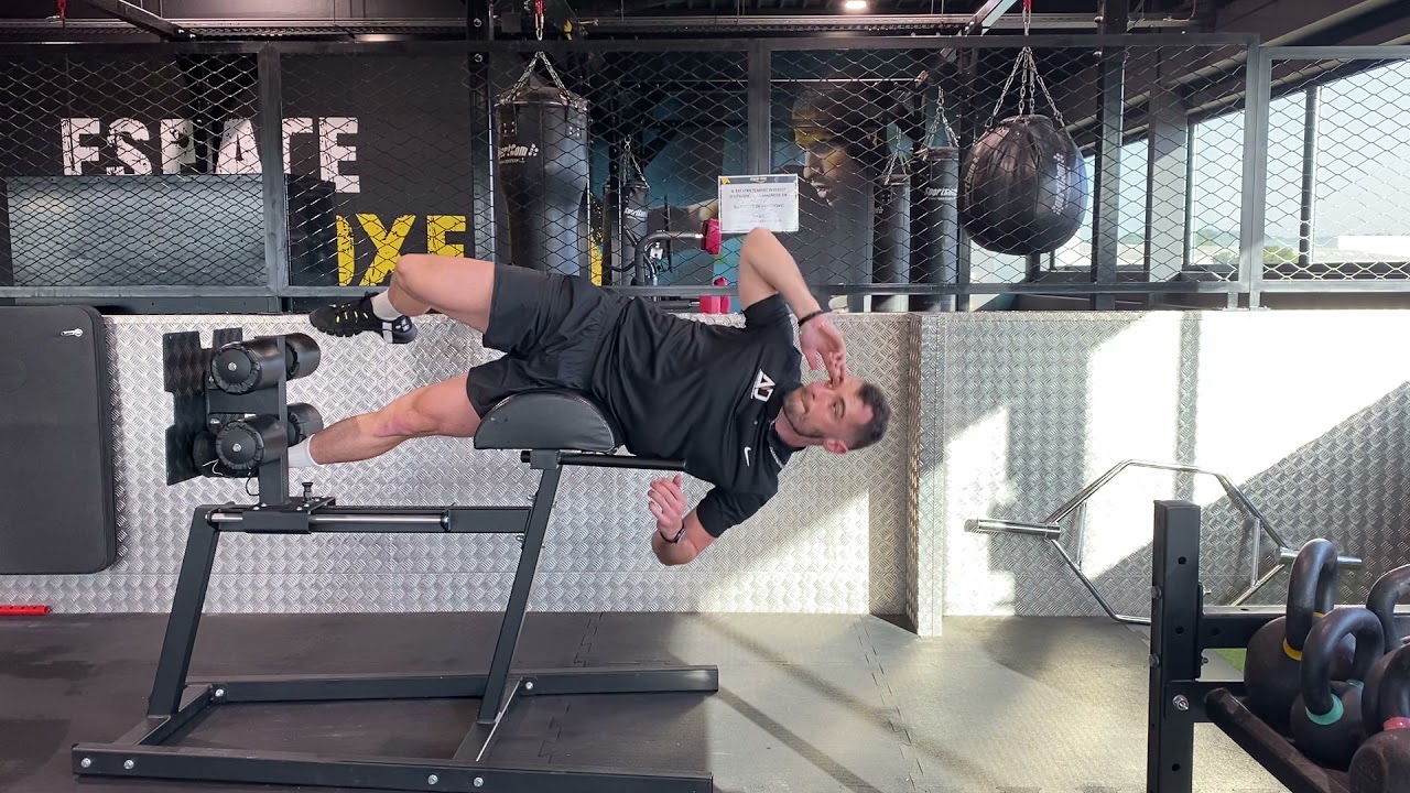 One leg side crunch GHD - YouTube