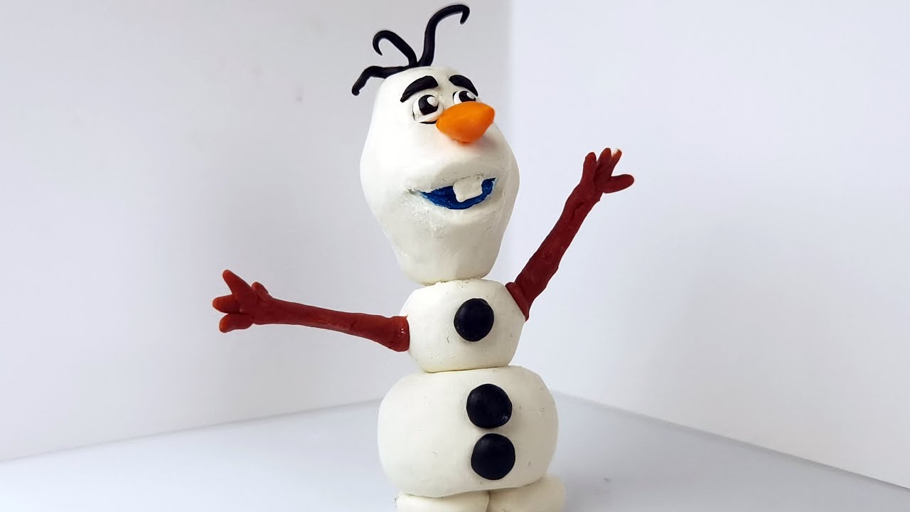 snowman Olaf Frozen Clay Снеговик Олаф Лепка из пластилина. Холодное ...