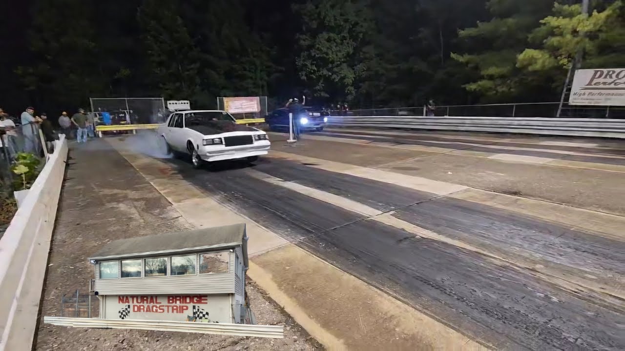 test tune at natural bridge drag strip 1967 mustang vs buick no prep ...