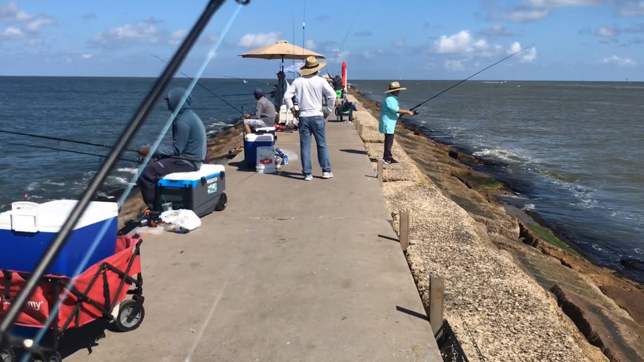 Dink city at the Freeport jetties - YouTube