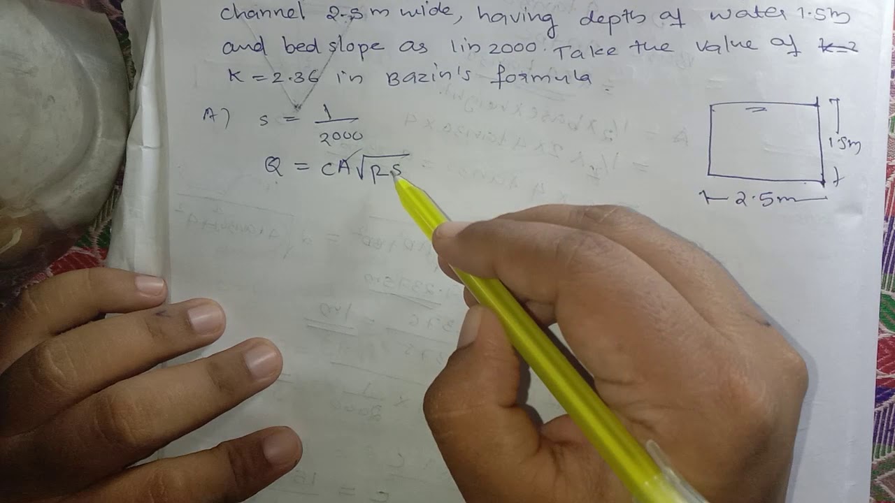 FM mod 4 - Empirical formulae for determining Chezy's constant - YouTube