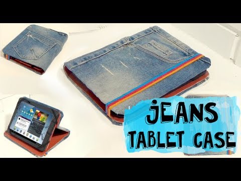 RECYCLE YOUR OLD JEANS TO MAKE THIS AWESOME TABLET CASE DIY - YouTube