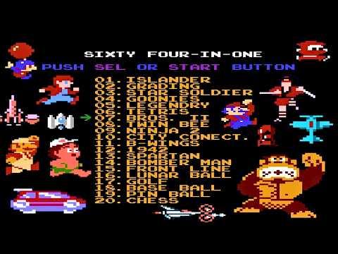 NES 64 in 1 Gameplay : 64 Classic NES Games Tested