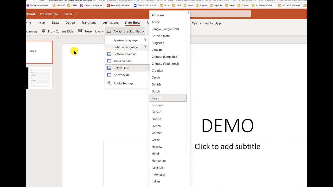 PowerPoint Closed Captions - YouTube