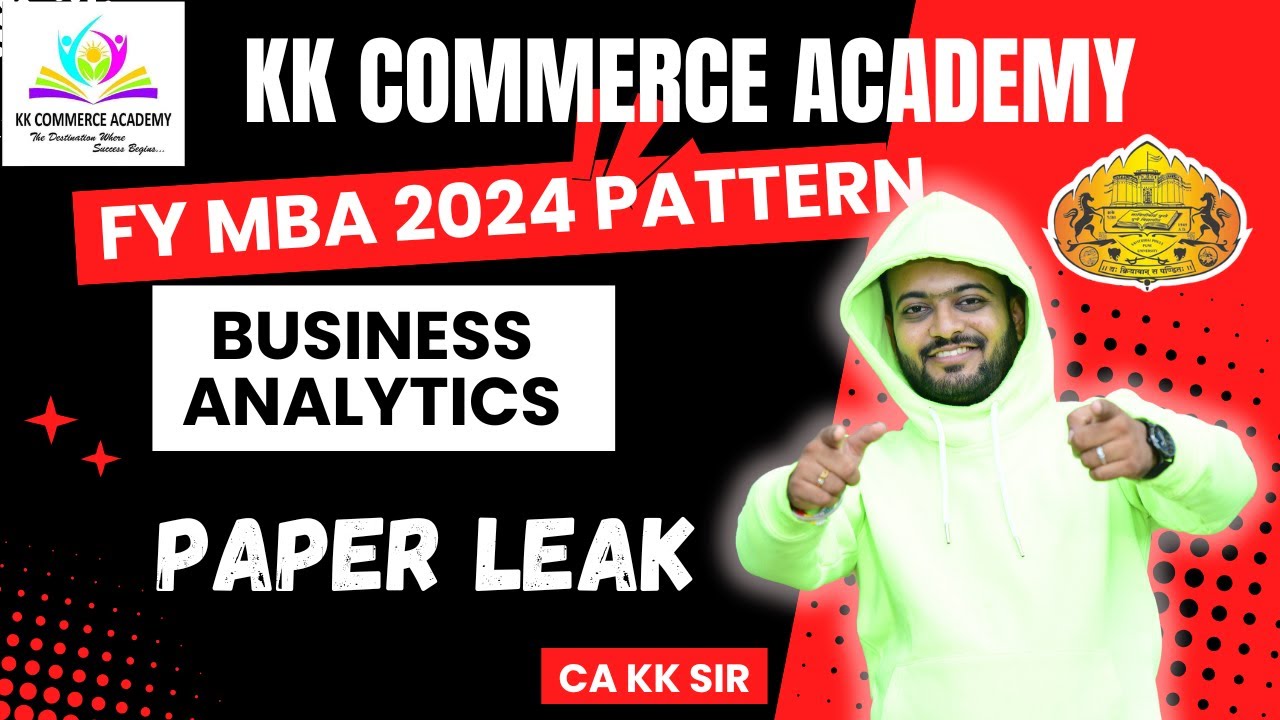 FY MBA Semester 1 | Business Analytics | Paper Leak | Question Bank ...