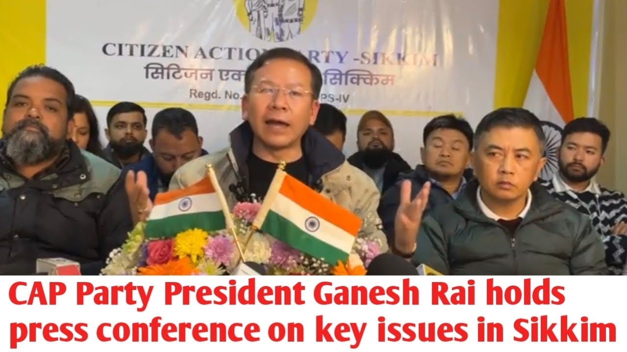 CAP Party President Ganesh Rai holds press conference on key issues in ...