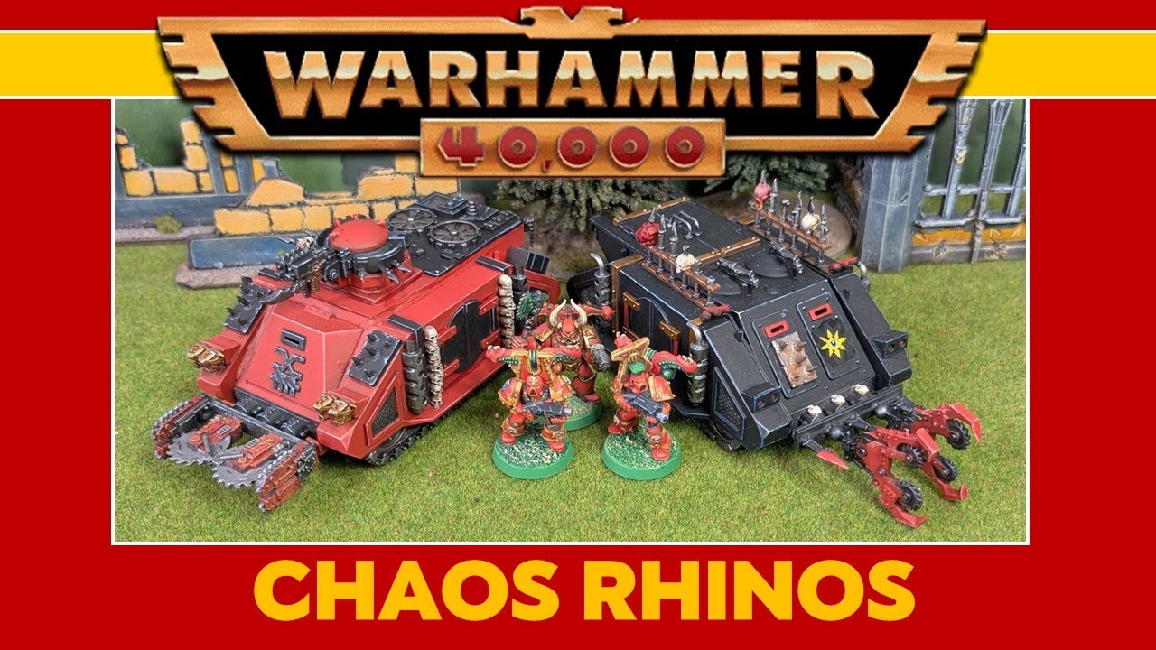 Chaos Space Marine Rhinos | Warhammer 40k 2nd edition - YouTube