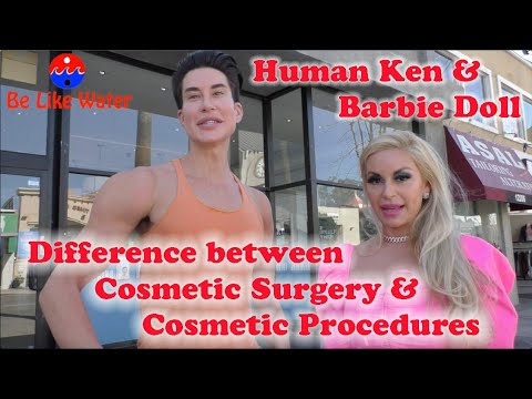 Human Ken & Barbie Doll on Difference between Cosmetic Surgery ...