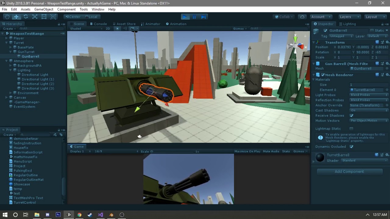 Gun Turret Time Lapse / Blender to Unity - YouTube