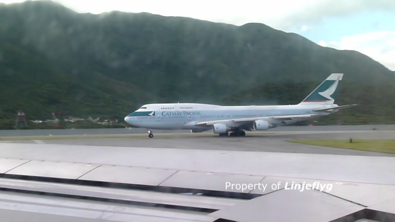 Sha Lo Wan -Cathay Pacific Airways B747-412 B-HKE - YouTube