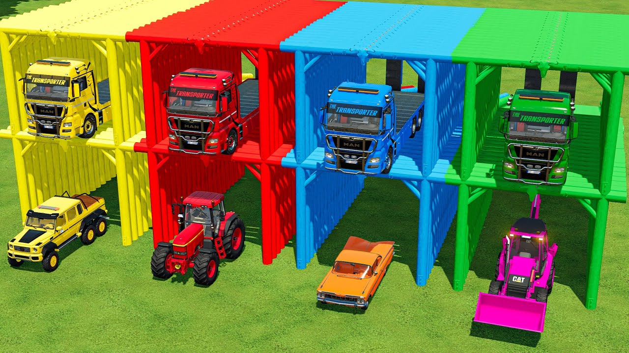 MONSTER TRUCK, JOHN DEERE & SUPER CAR IN FS22 | FARMING SIMULATOR 22 ...