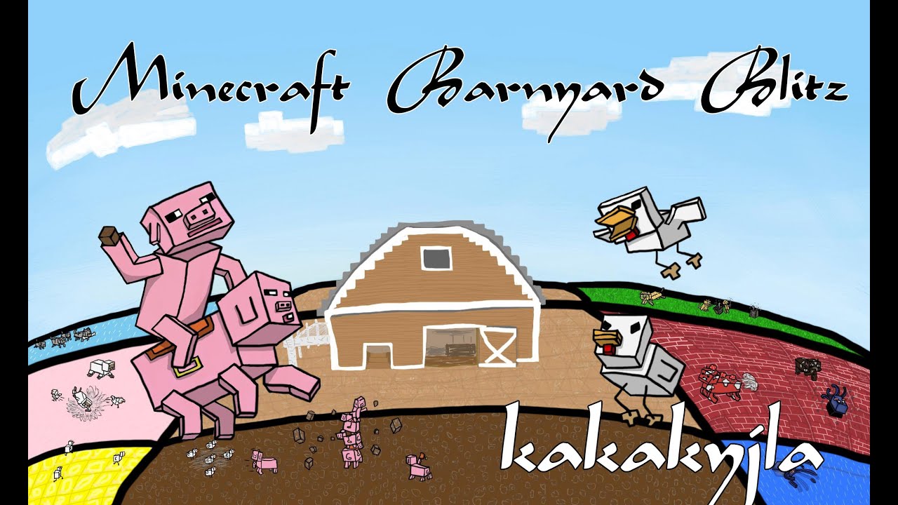 Minecraft Barnyard Blitz. Разборки Домашних Животных - YouTube