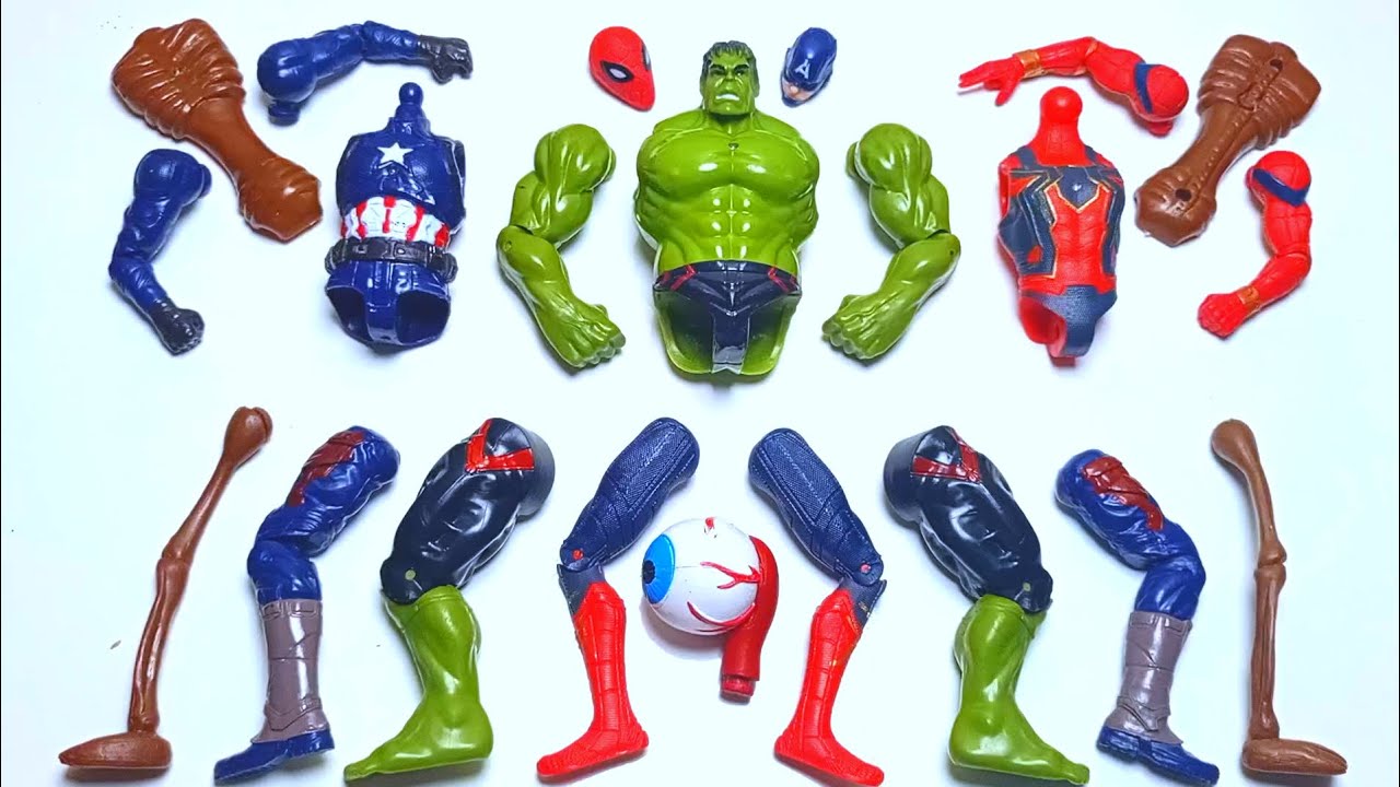 AVENGERS TOYS/ACTION FIGURE/ASSEMBLE/hulk smash,spiderman,captain ...