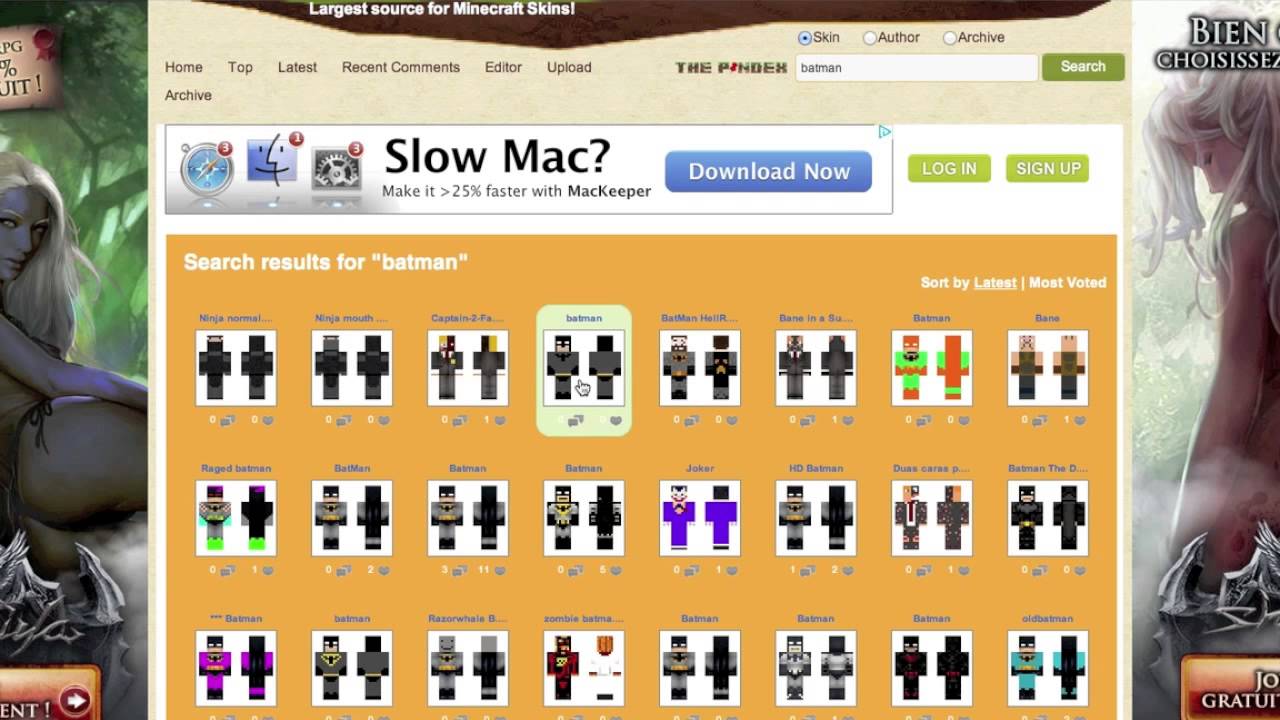 Comment mettre un Skin sur Minecraft - YouTube