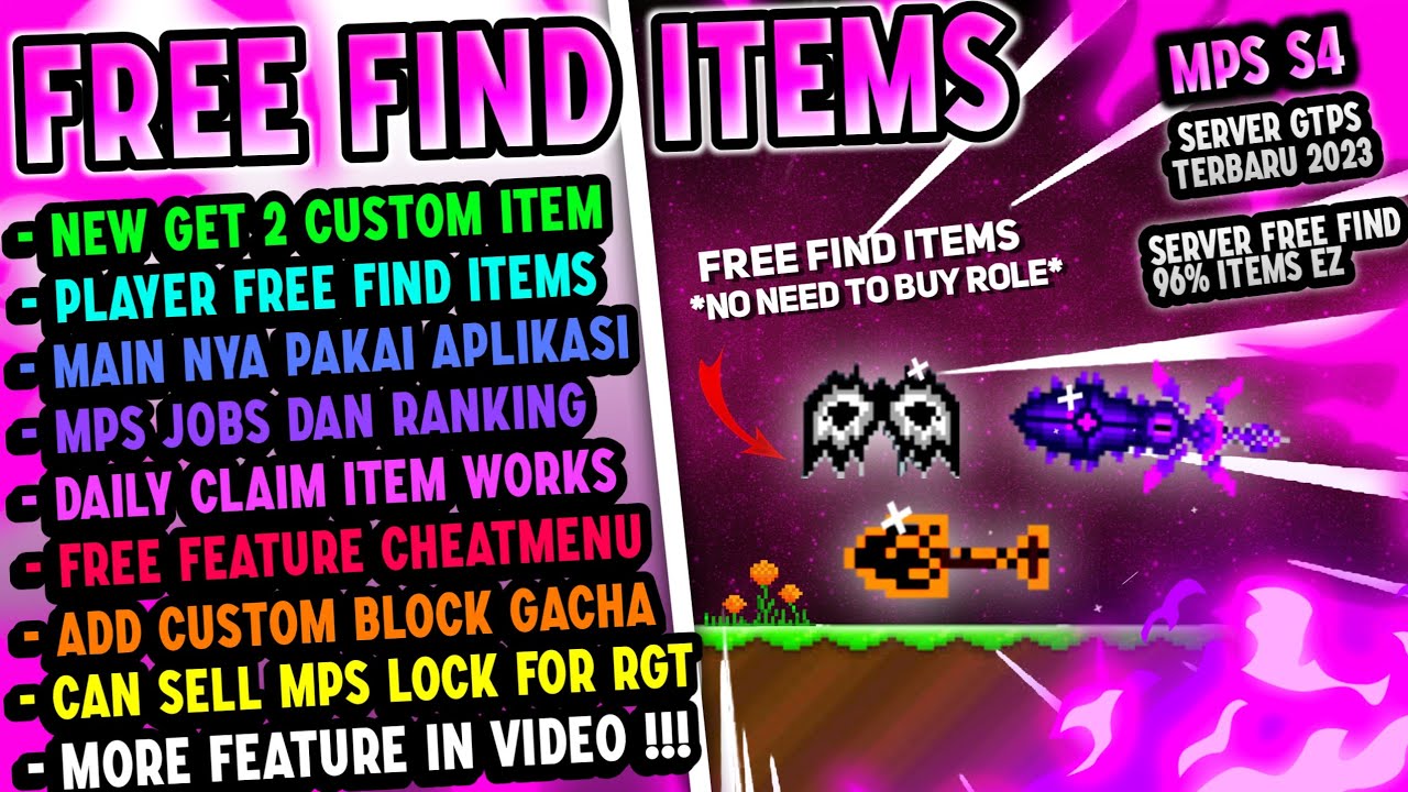 FREE UNLI /FIND!! FREE CUSTOM ITEM 😍🔥 | GROWTOPIA PRIVATE SERVER 2023 ...