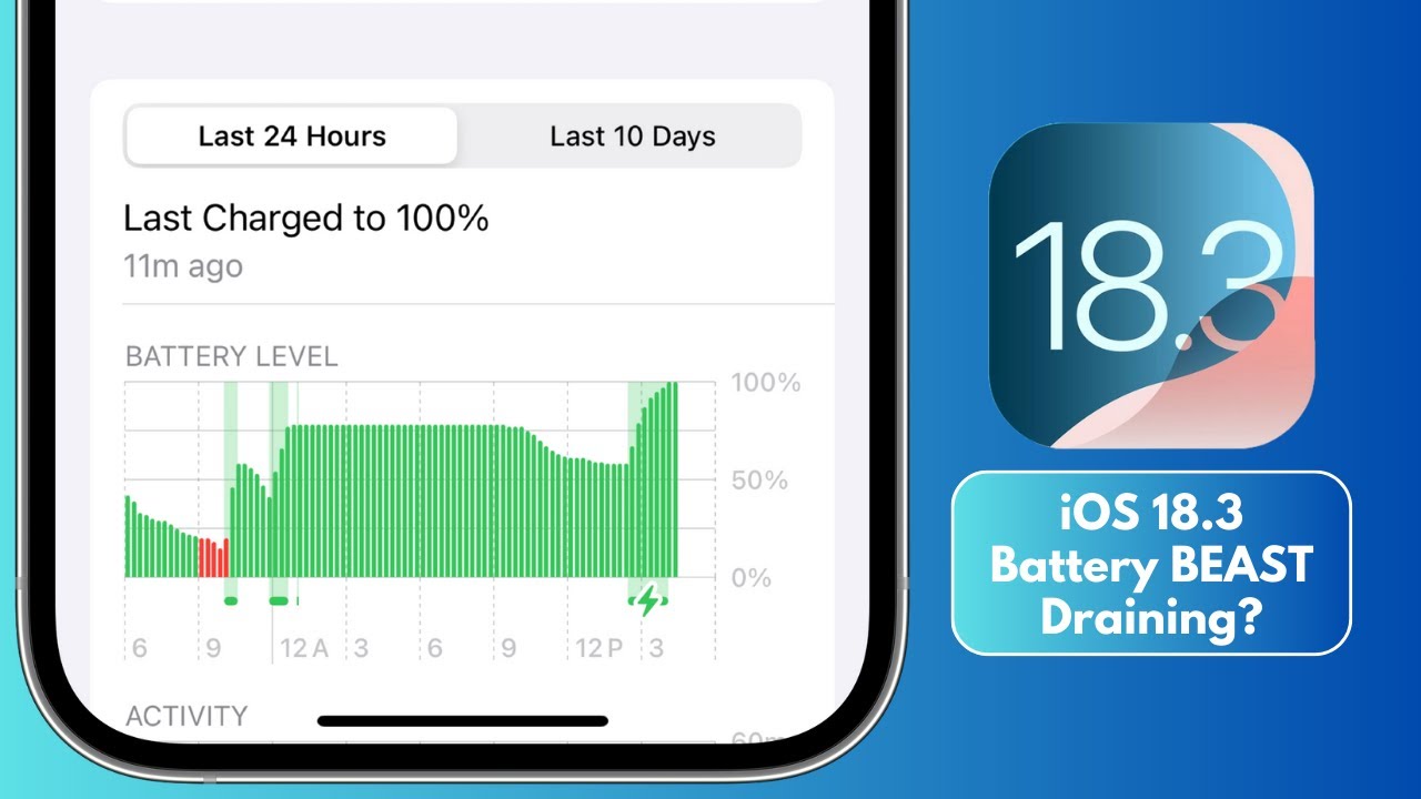 iOS 18.3 Battery Life & Battery Draining Solution - YouTube