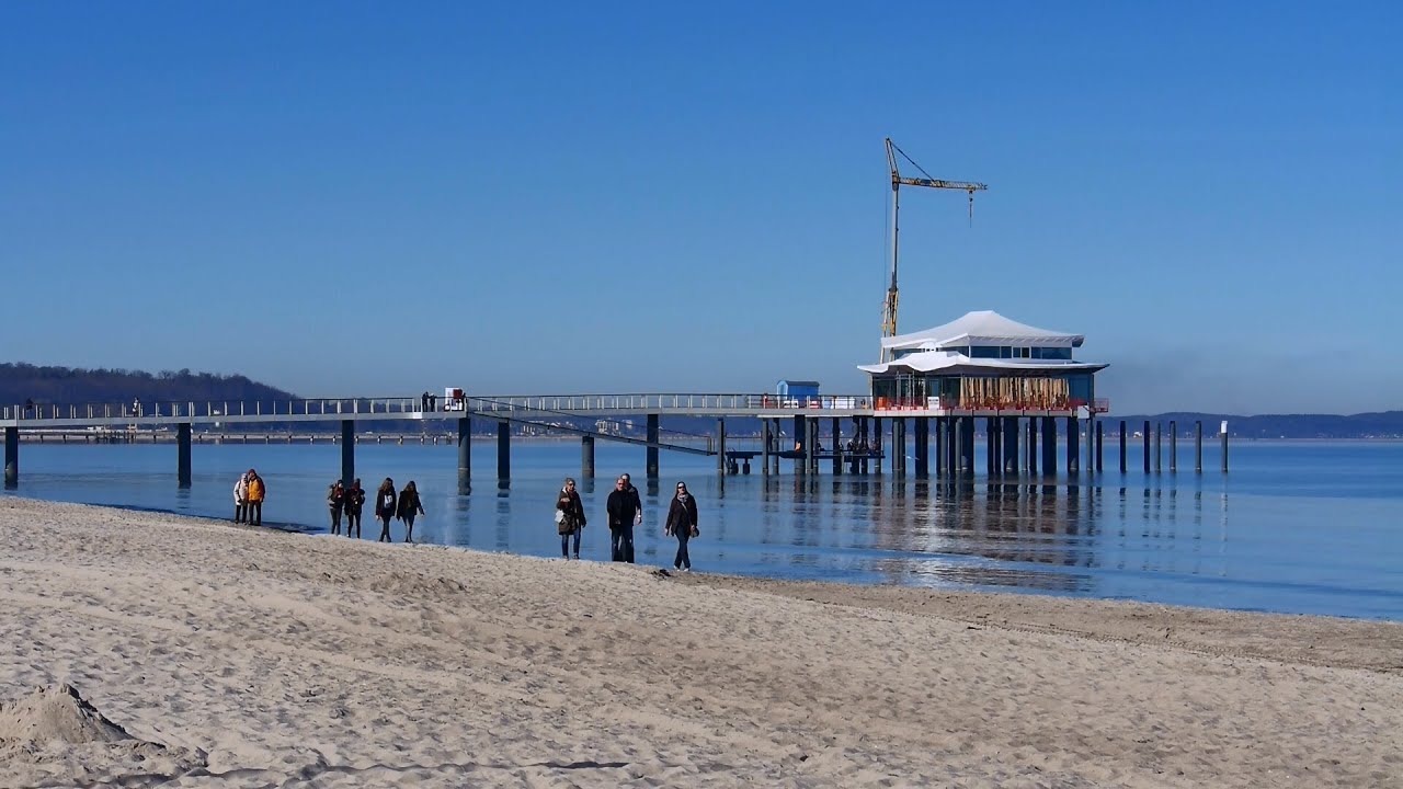 Timmendorfer Strand, Germany: Baltic Sea, beach, sea bridge - (Full HD ...