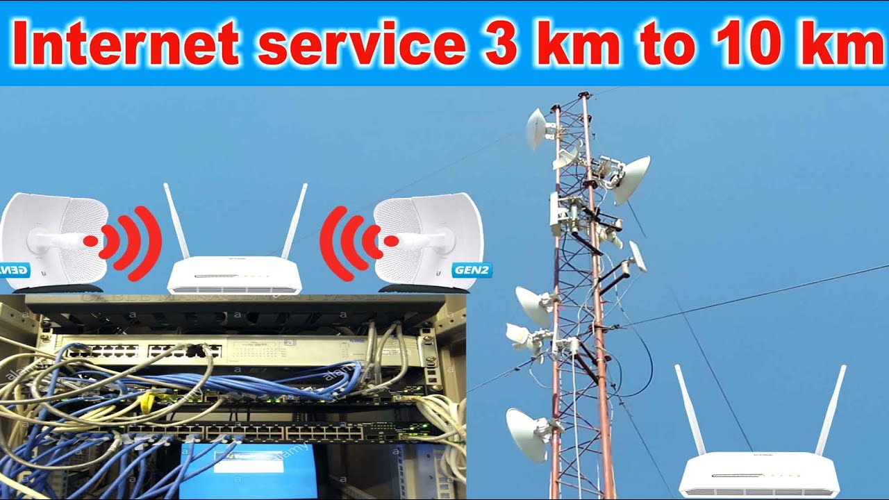wireless internet service 3 km to 10 km range - YouTube