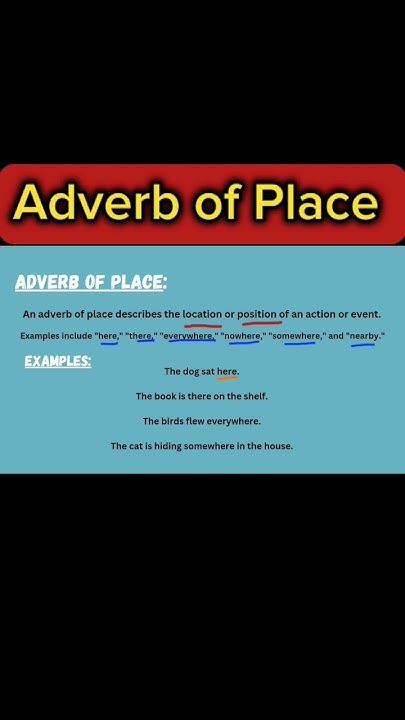 |Adverb of Place||adverb of place||adverb||English grammar| - YouTube