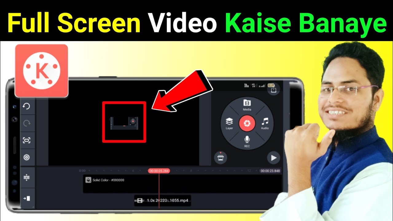Kinemaster Me full screen video kaise banaye | how to make full screen ...