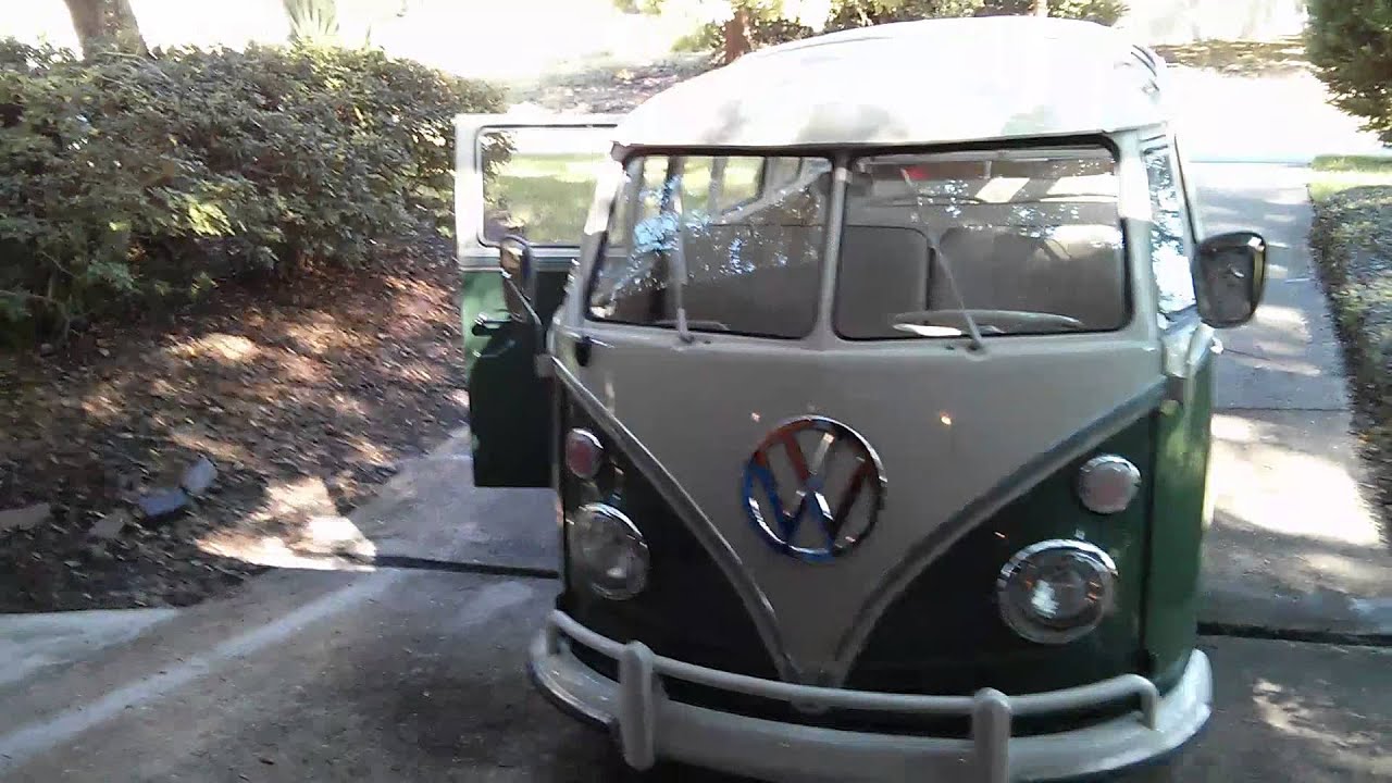 1967 VW 21 Window Deluxe Ragtop Bus - YouTube