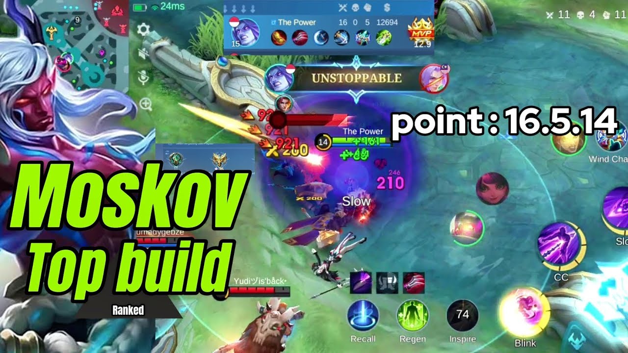 Mobile legends Moskov build rank#mobilelegends #moskov #ranked #mlbb ...