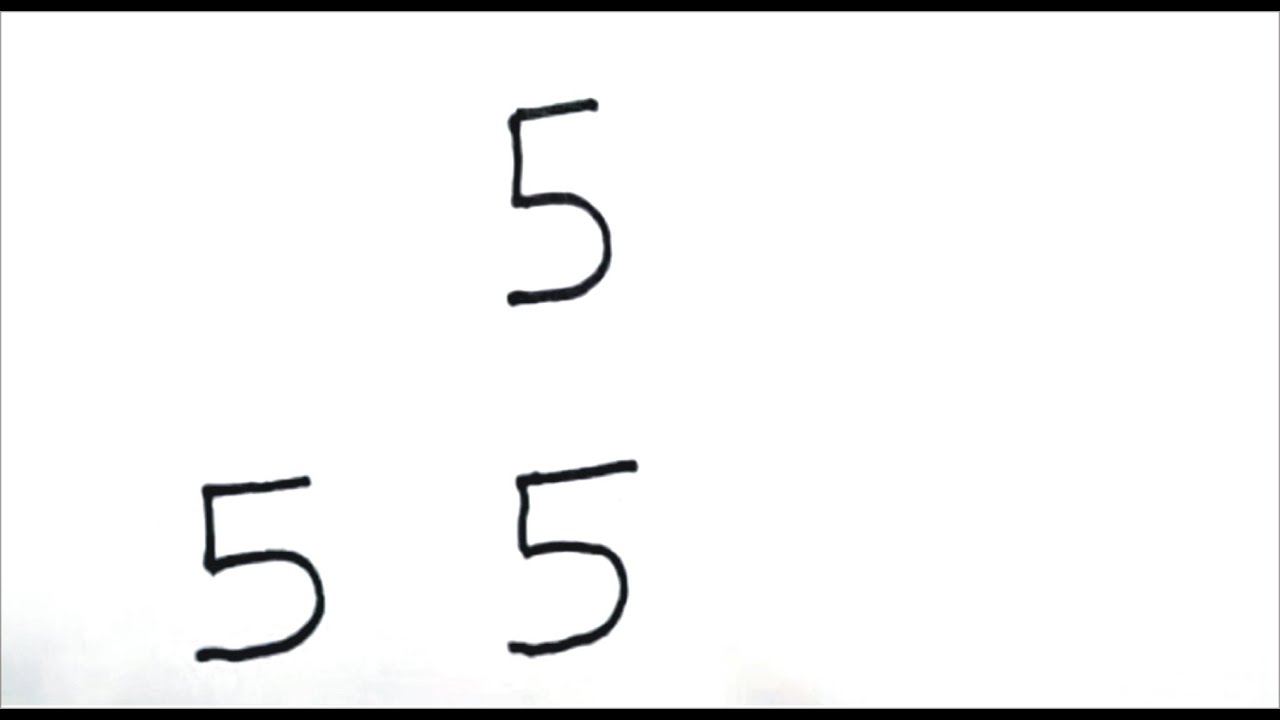 How to draw Elephant from number 555 | Easy Elephant drawing for ...