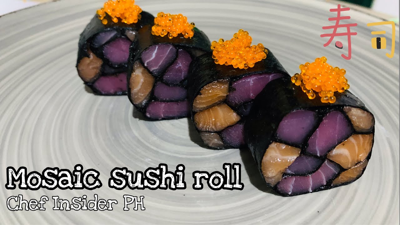 MOSAIC sushi roll || How to make sushi - YouTube