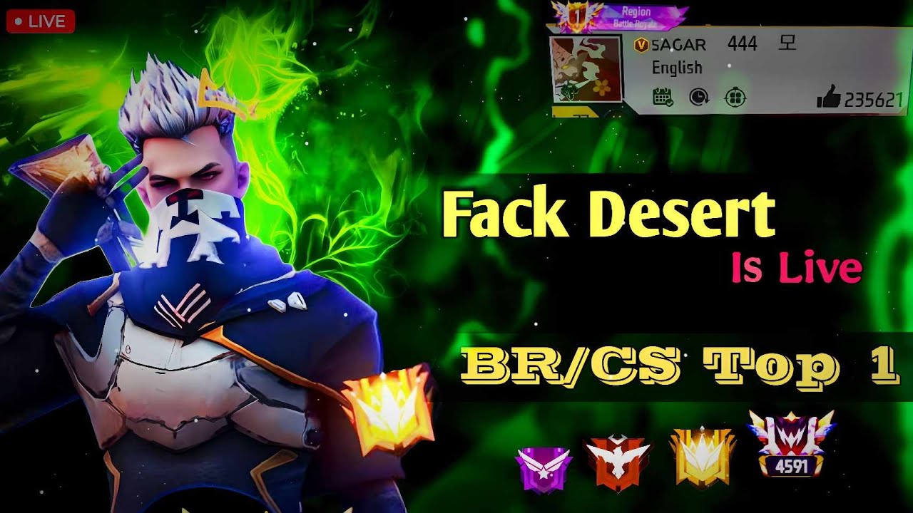 🔴[Live] Fack Desert is live new rank Season Grandmaster Road to Top-1 ...