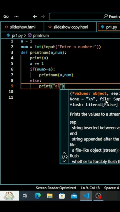 Recursion Function Uses In Python Print Numbers Sequence Without Loop