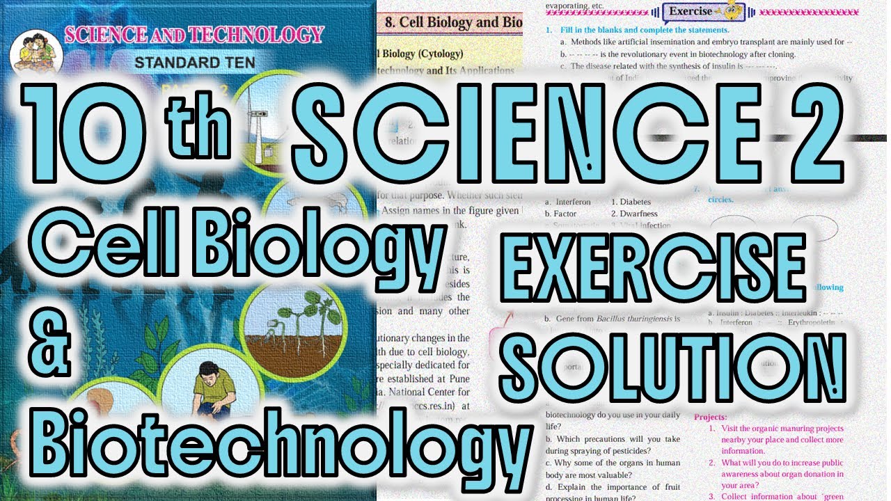 Class 10 Science 2 Chapter 8 Cell Biology and Biotech Exercise ...