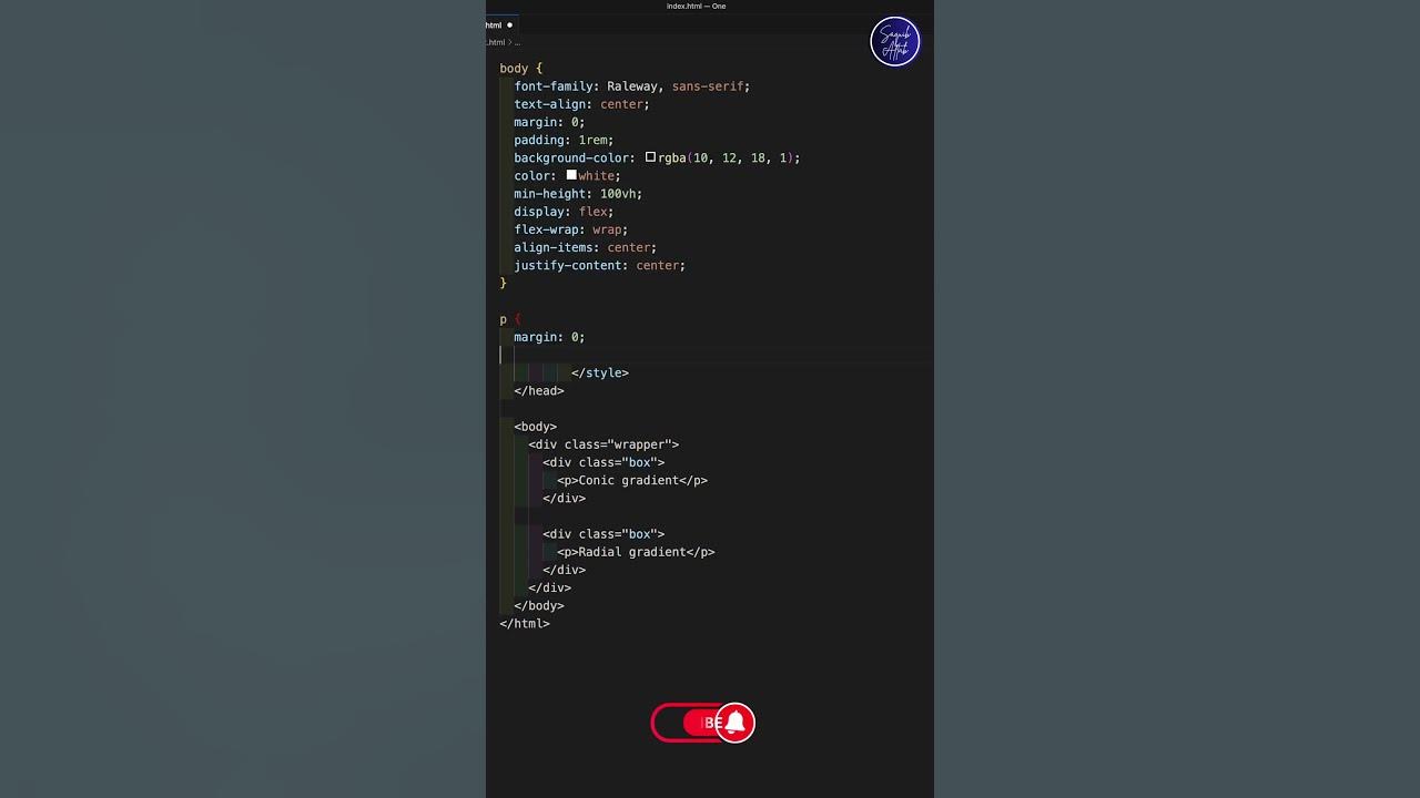 Conic Gradient And Radial Gradient Css Html Css Codingshorts Programming Htmlcss Youtube