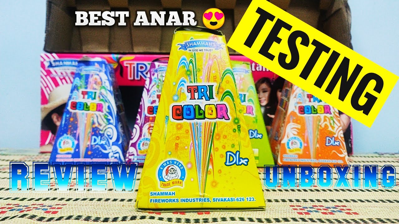 TRI COLOUR FOUNTAIN TESTING | BEST DIWALI ANAR | DIWALI CRACKERS ...