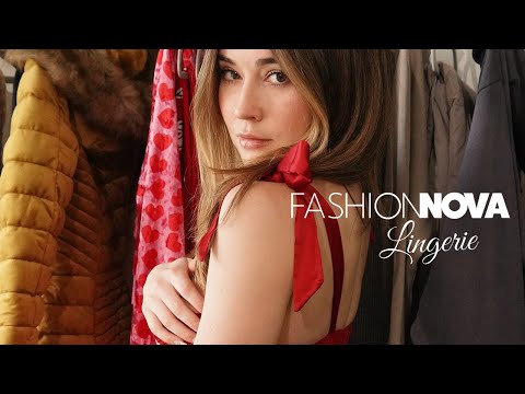Trying on V-day lingerie from Fashion Nova