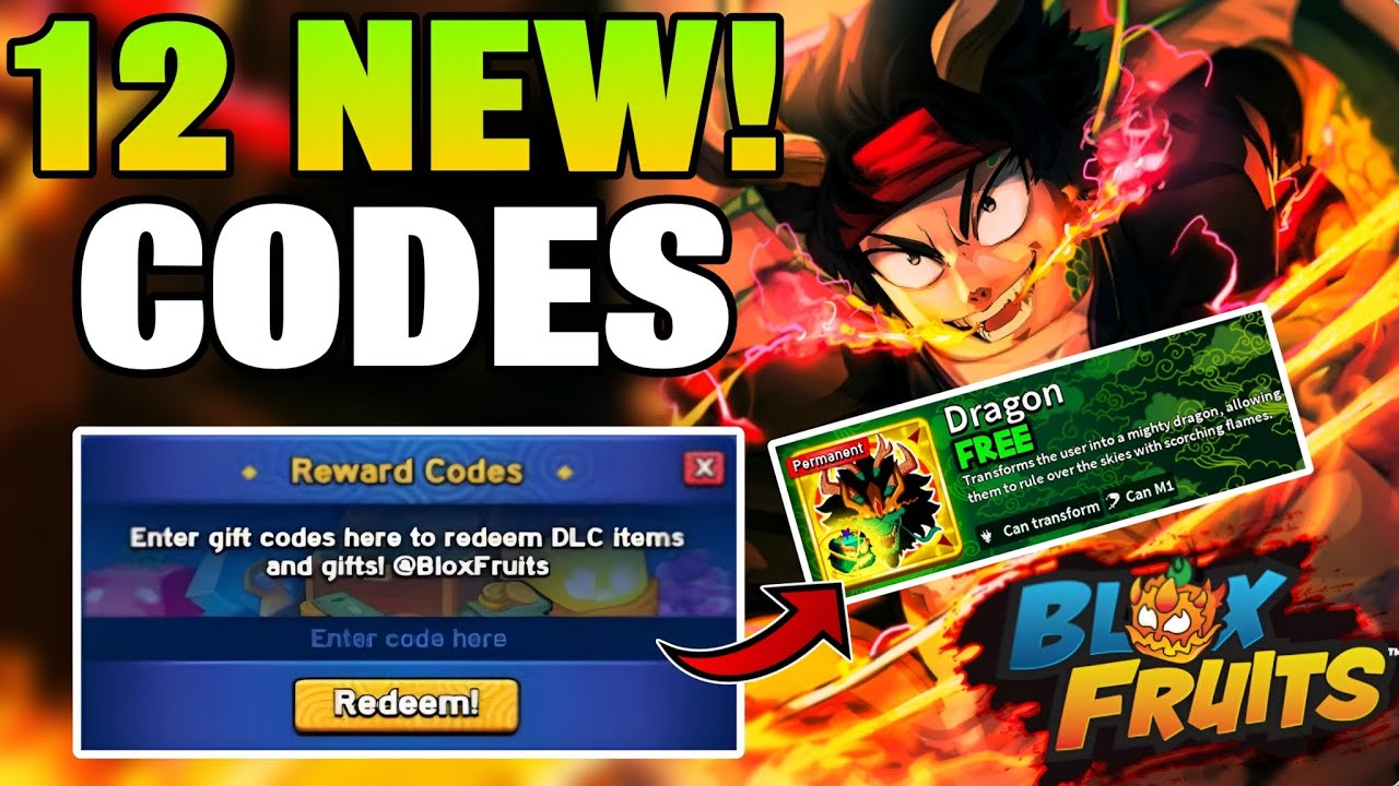 *DRAGON REWORK* ALL NEW *12* CODES FOR BLOX FRUITS 2024 DECEMBER - BLOX ...