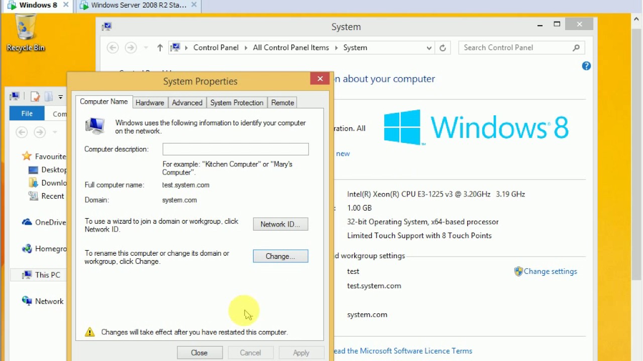 Connect to Domain Windows 8 Computer - YouTube