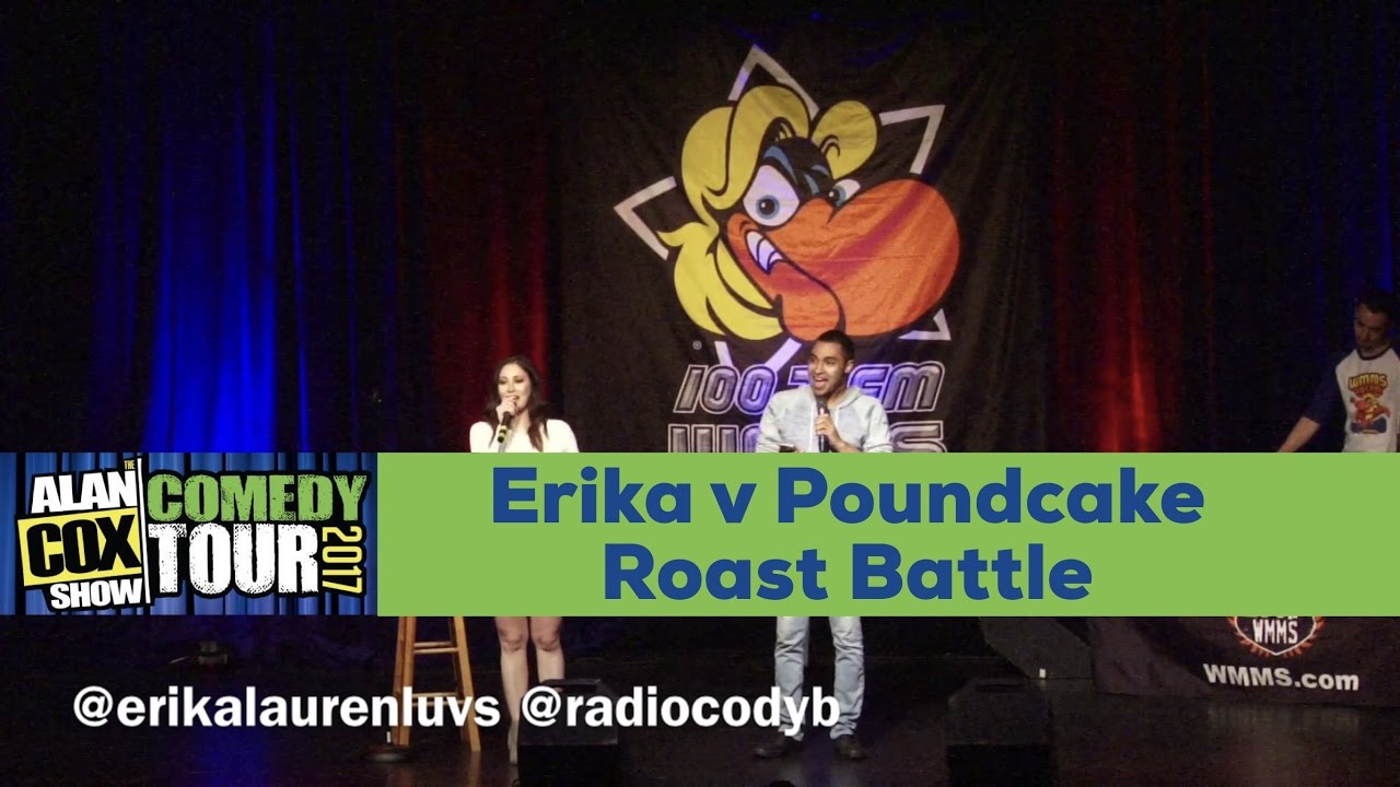 Erika V Poundcake Roast Battle | 2017 Alan Cox Show Comedy Tour - YouTube