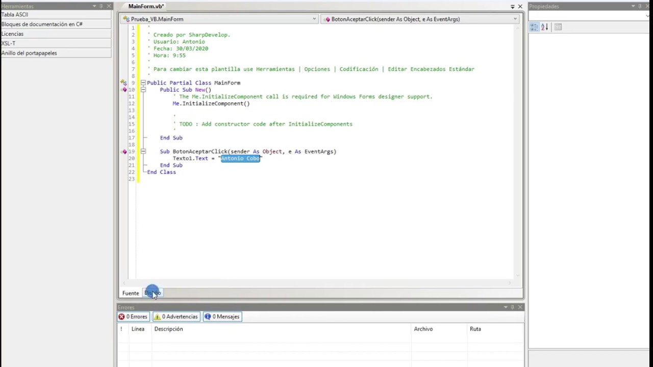 Sharpdevelop 02 Mi Primera Aplicación Youtube