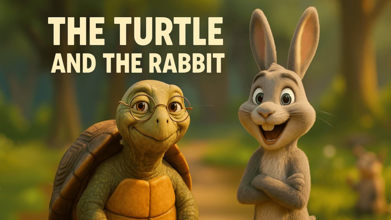 The Turtle and The Rabbit | Kids Animated Story with Life Lesson | Bi ...