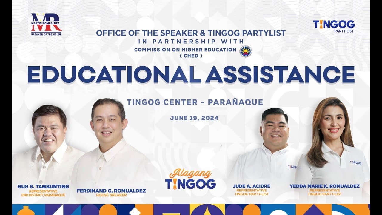Educational Assistance from the office of TINGOG Party-List thru the ...