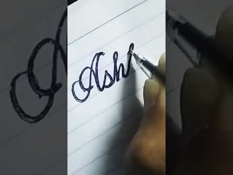 Name Ashlyn in cursive writing / fine art tutorial - YouTube