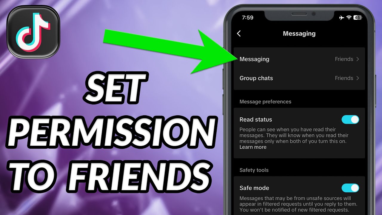 How To Set Permission To Friends On TikTok - YouTube