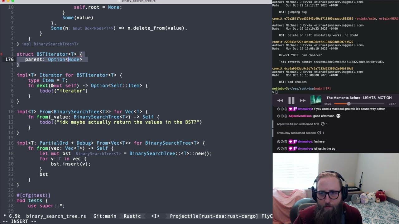 🦀 Binary Search Tree in Rust! DATA STRUCTURES PART 7.6 - Rust n00bery - Rust OSS - Rust DSA ...