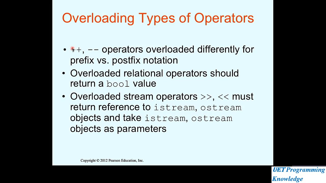 Types of the operators we can overload?? Operator Overloading concepts ...