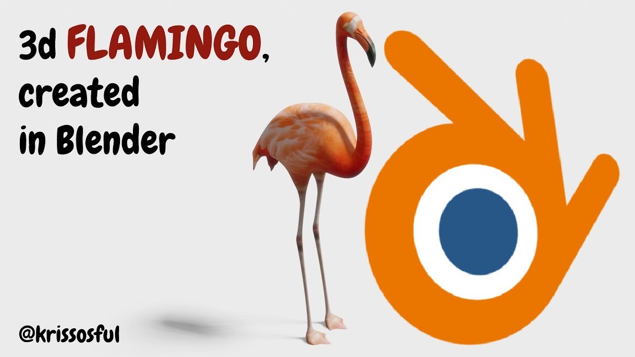 3d flamingo, created in Blender#blender #flamingo #cg #blender3d # ...