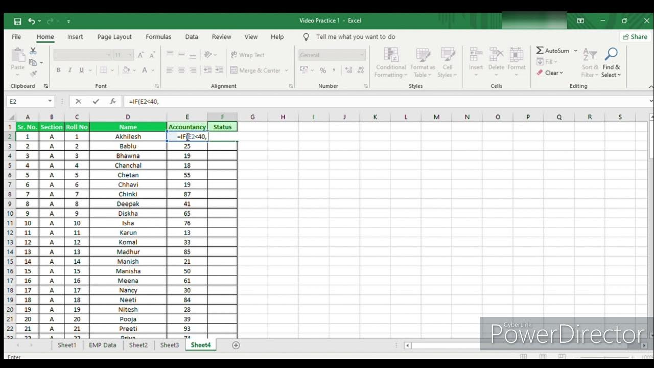 IF Function in M S Excel - YouTube