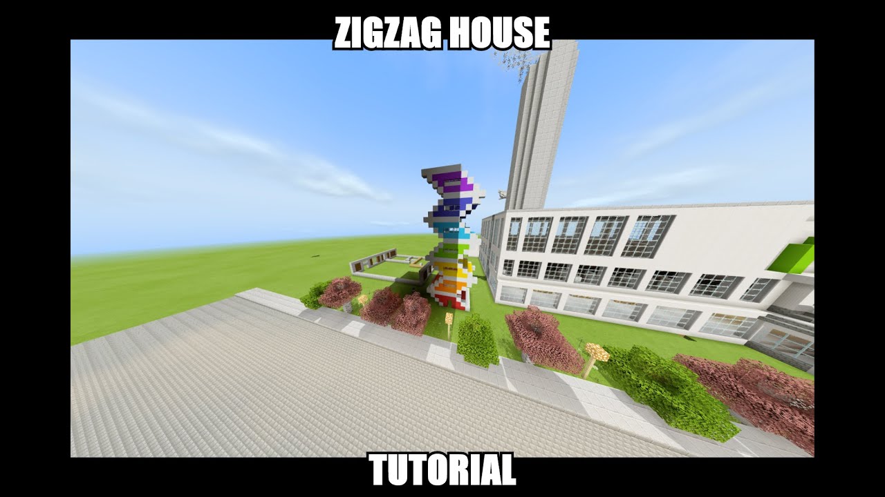 Minecraft tutorial: zigzag house - YouTube