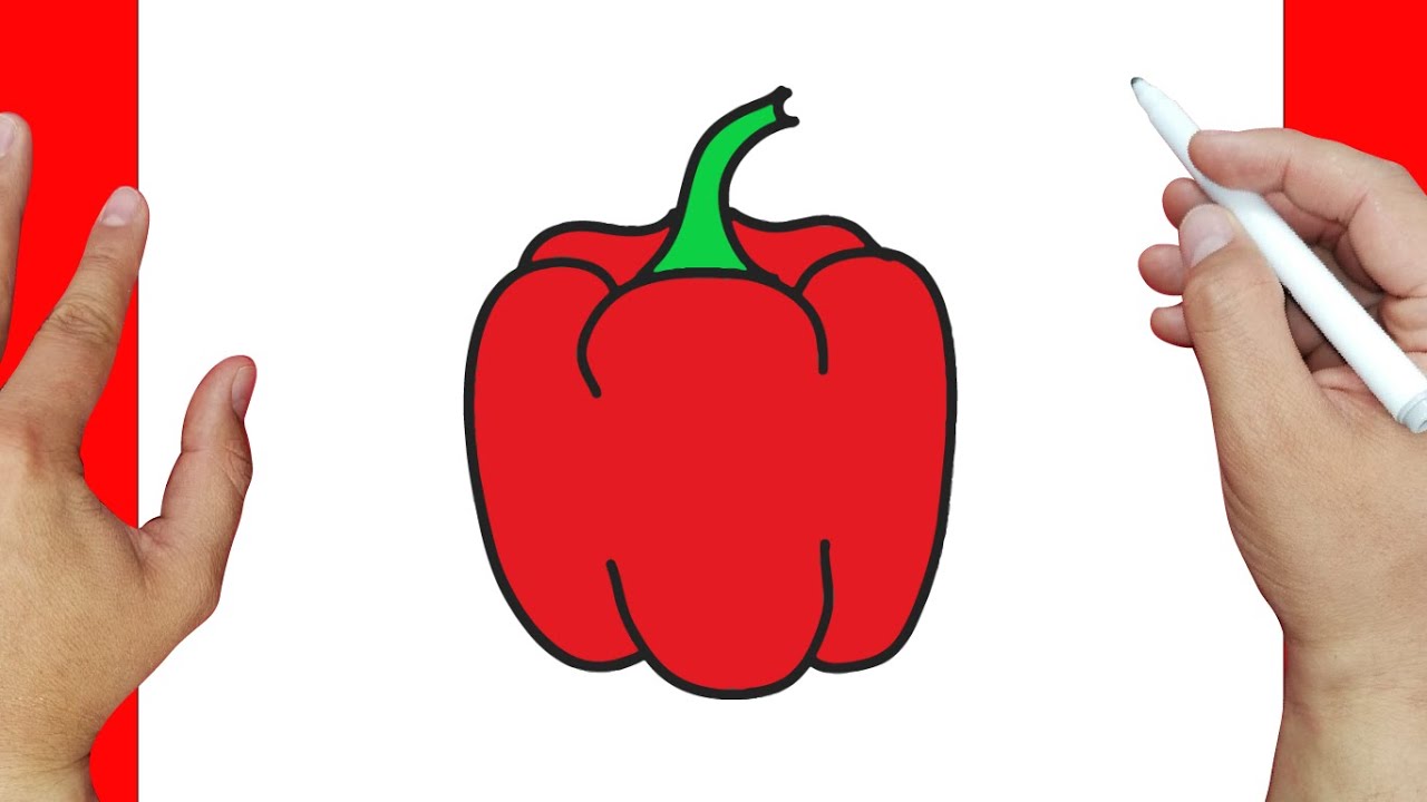 How to draw peppers - YouTube