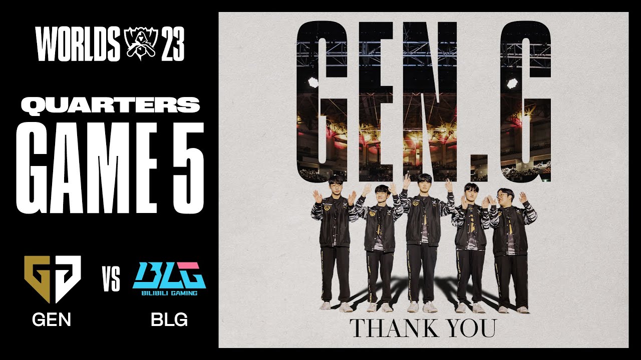 Thank you, GEN | GEN vs. BLG 게임 5 하이라이트 | 녹아웃 스테이지 8강 Day 2 | 11.03 | 2023 월드 챔피언십 - YouTube