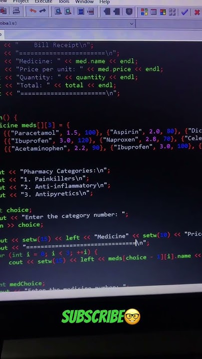 Medic Purchase In C Ide Dev C Cppprogramming Codingtime